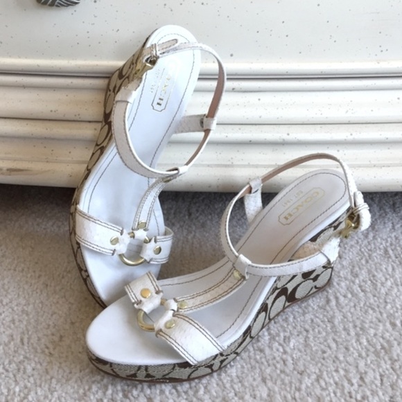 Coach | Shoes | Coach Wedge Sandals | Poshmark